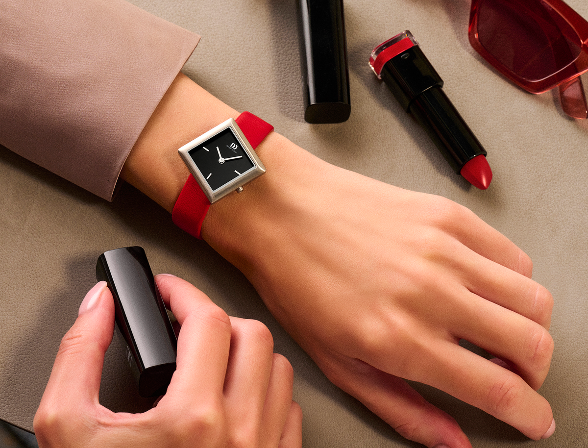 Tilt Red women's design watch Danish Design